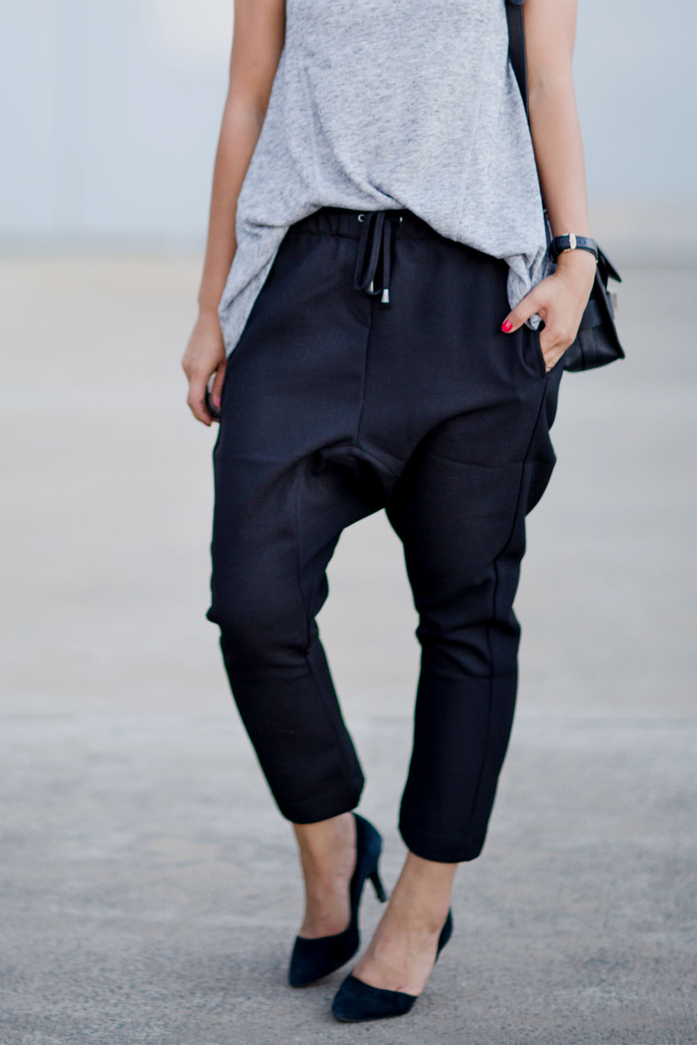 Drop Crotch Trousers - Beige Renegade